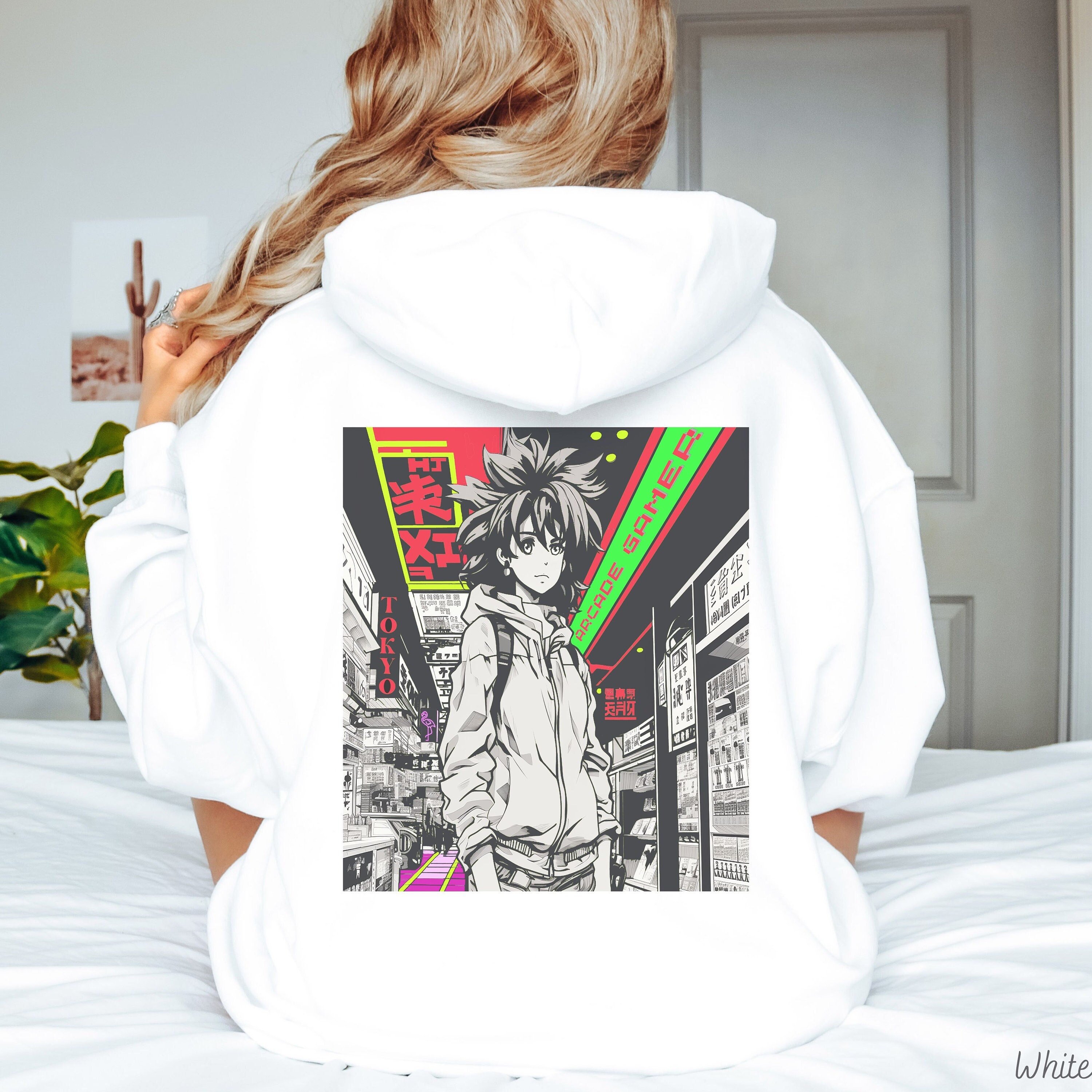 Vintage Anime Hoodie, Manga Hooded Sweatshirt, Anime Clothing Merch ...