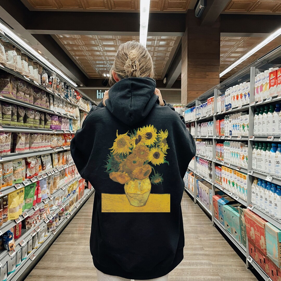 Van Gogh Sunflowers Hoodie, Van Gogh Hooded Sweatshirt, Van Gogh Art ...