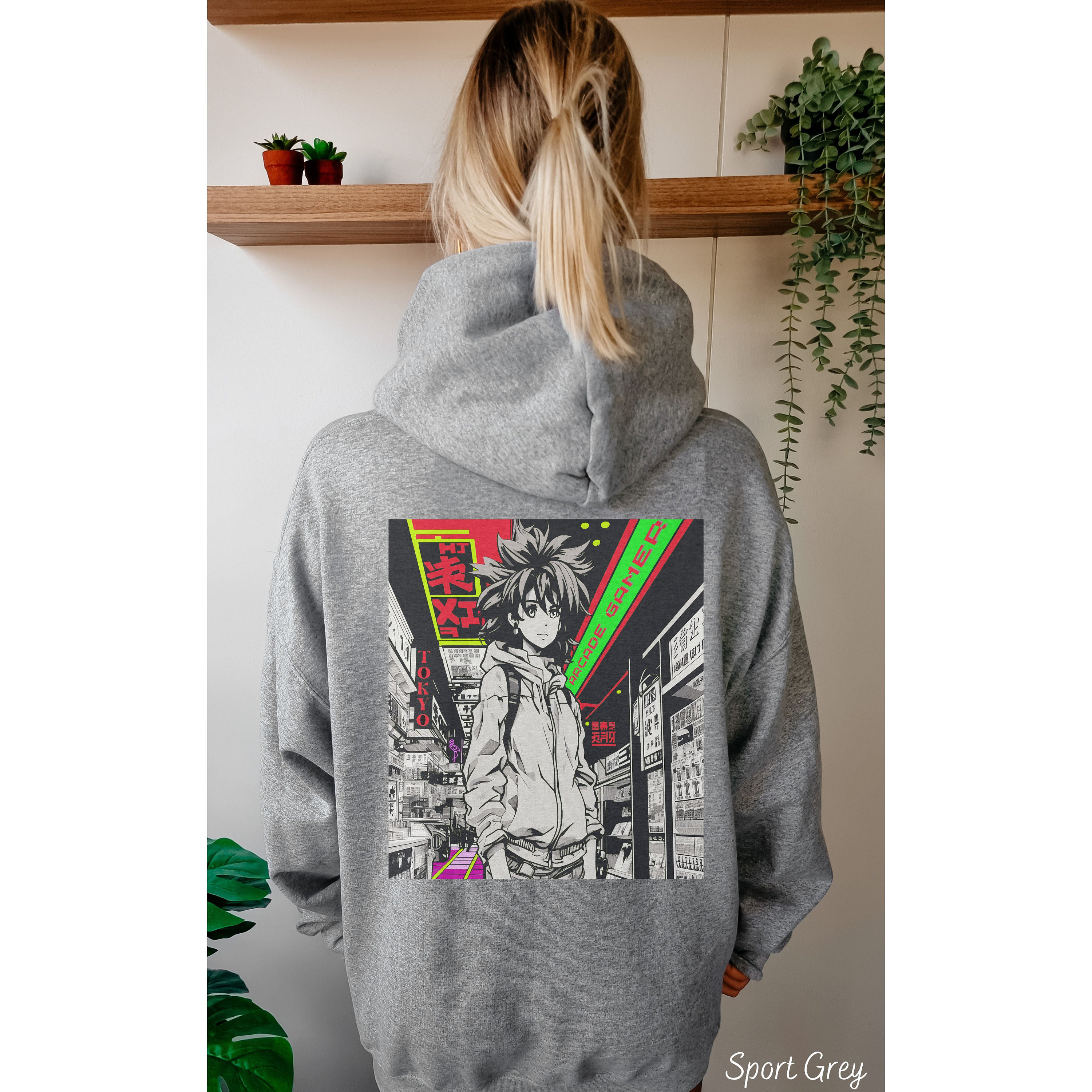 Vintage Anime Hoodie, Manga Hooded Sweatshirt, Anime Clothing Merch ...
