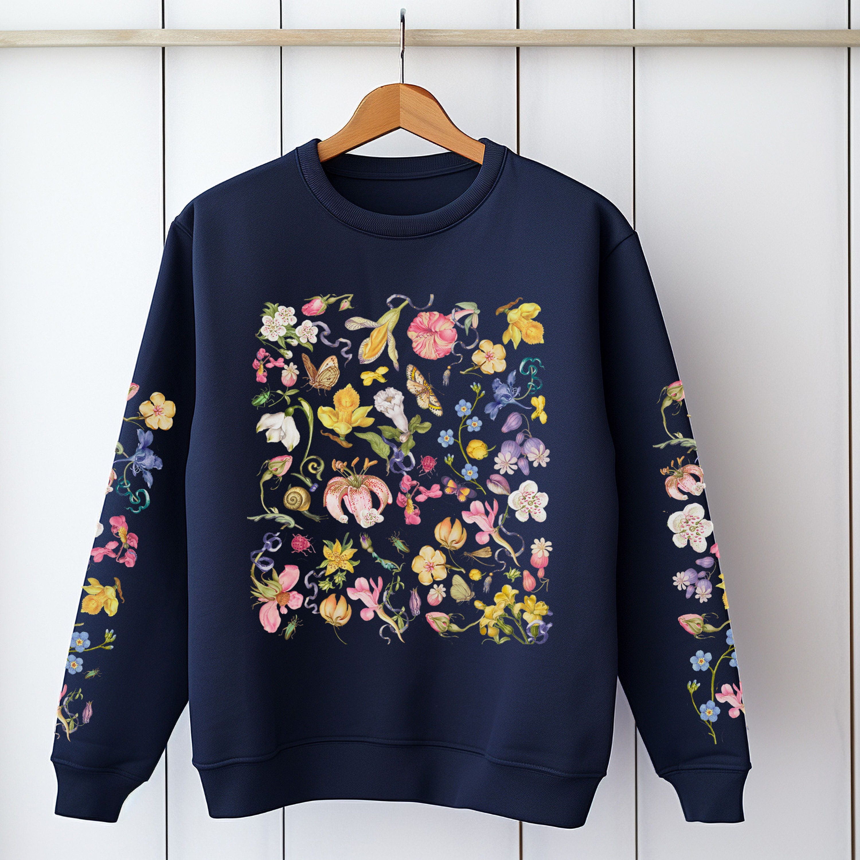 Wildflowers Sweatshirt, Boho Cottagecore Floral Sweater, Romantic ...