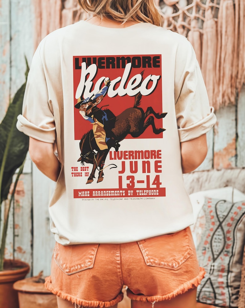 Vintage Rodeo T-shirt, Wild West Tee, Retro Western Graphic Tee ...