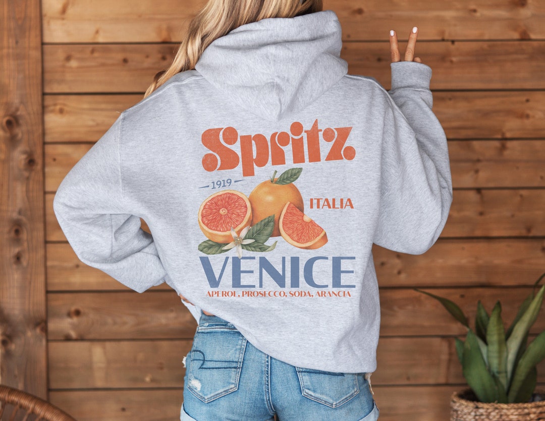 Vintage Spritz Hoodie, Gift for Spritz Lovers, Italian Cocktail Hoodie ...