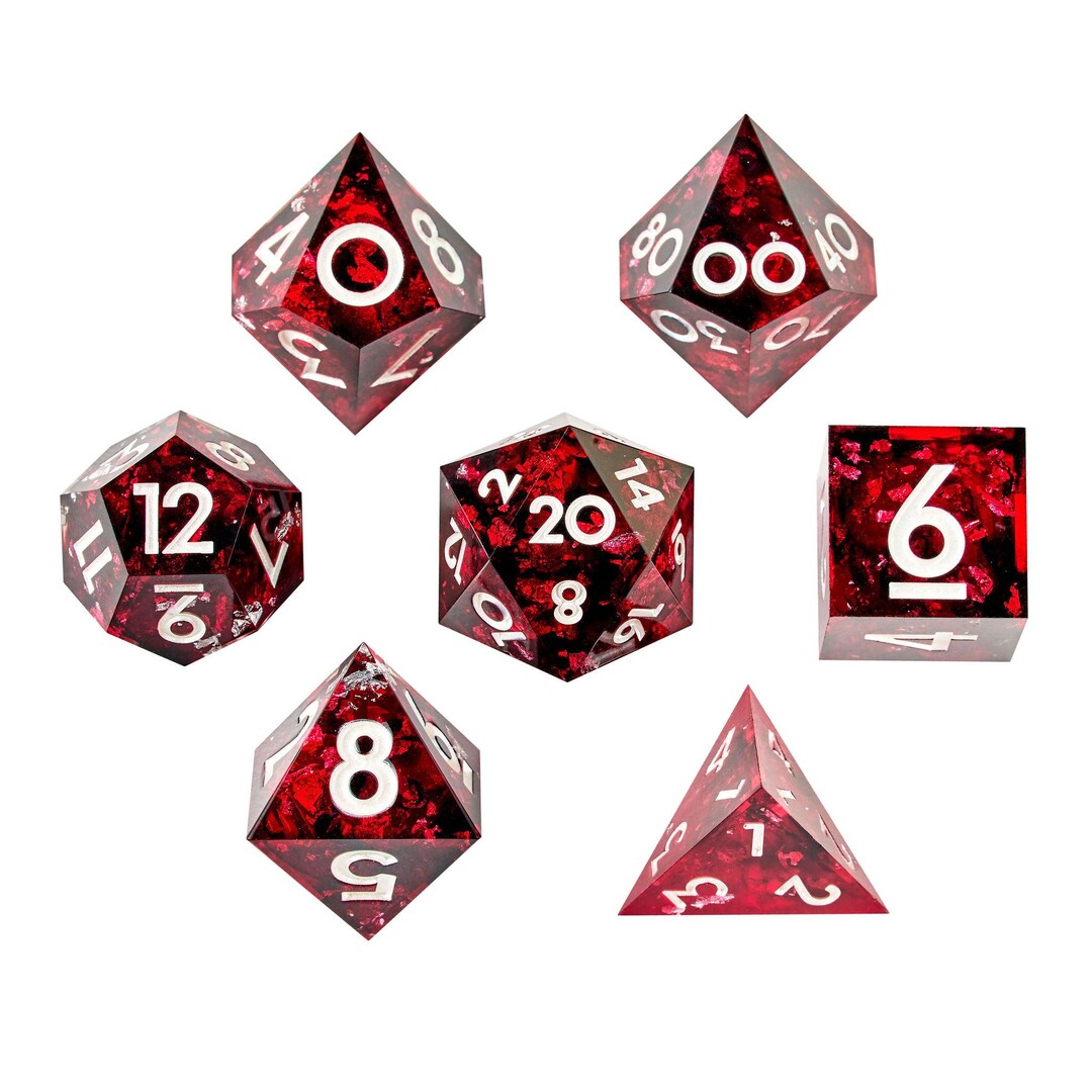 Dispel Dice sanguine Oaths 7-piece Sharp Edge Dice Set for Dnd, Rpgs ...