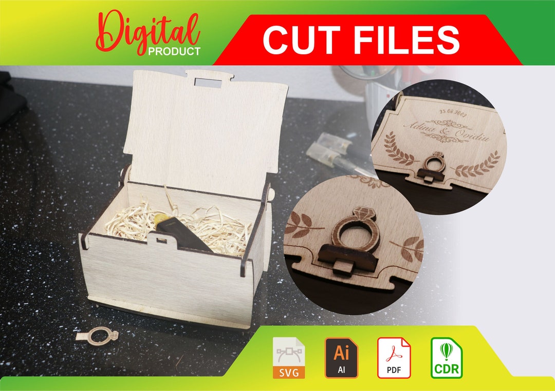 Custom USB Flash Drive Box or Ring Box for Wedding USB Memory Storage ...