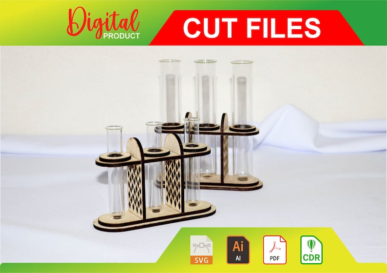 Test Tube Holder Propagation Tube Design and Hydroponic Laser Cut ...