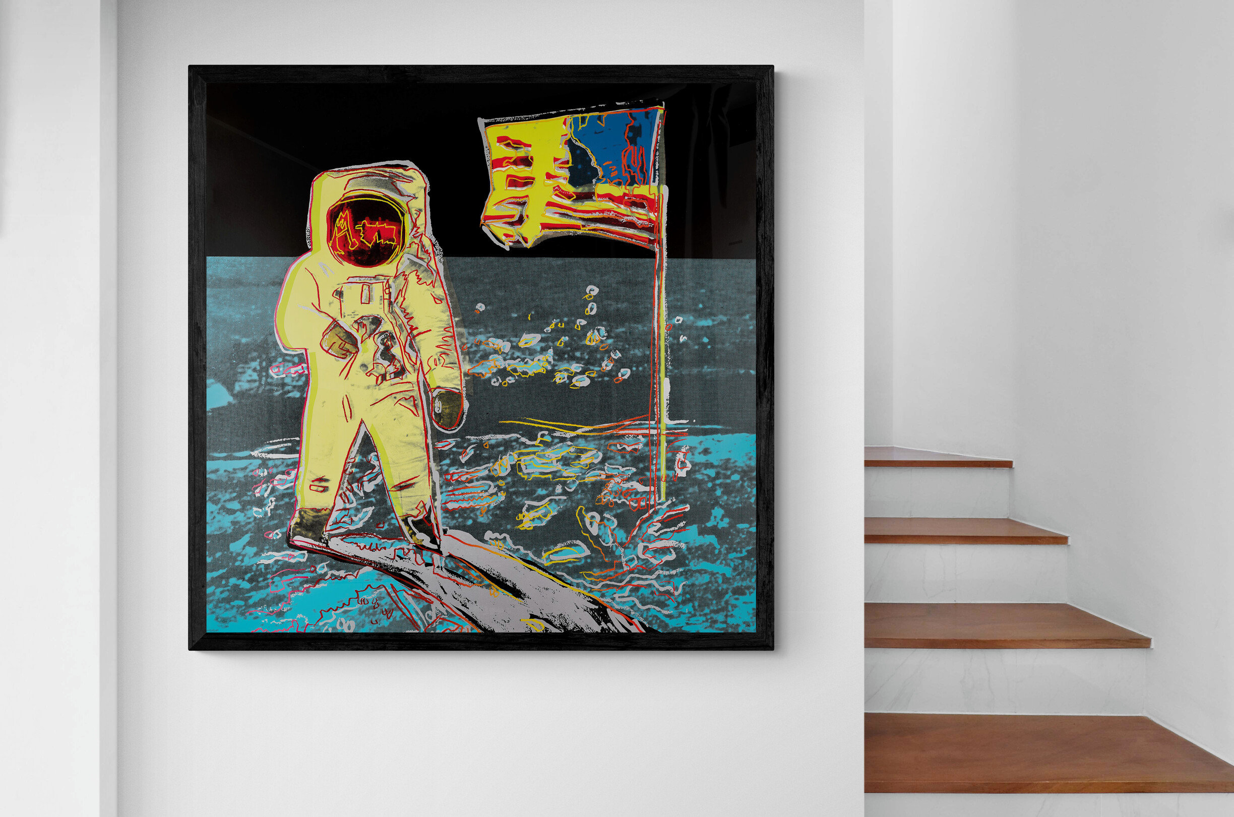 Moon Man MTV in Yellow Pop Art Canvas or Print framed - Etsy