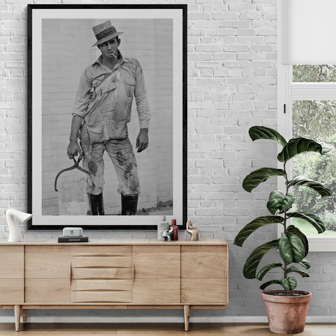 1928 Iceman Delivering Ice Black and White, Large Print or Canvas Wall ...