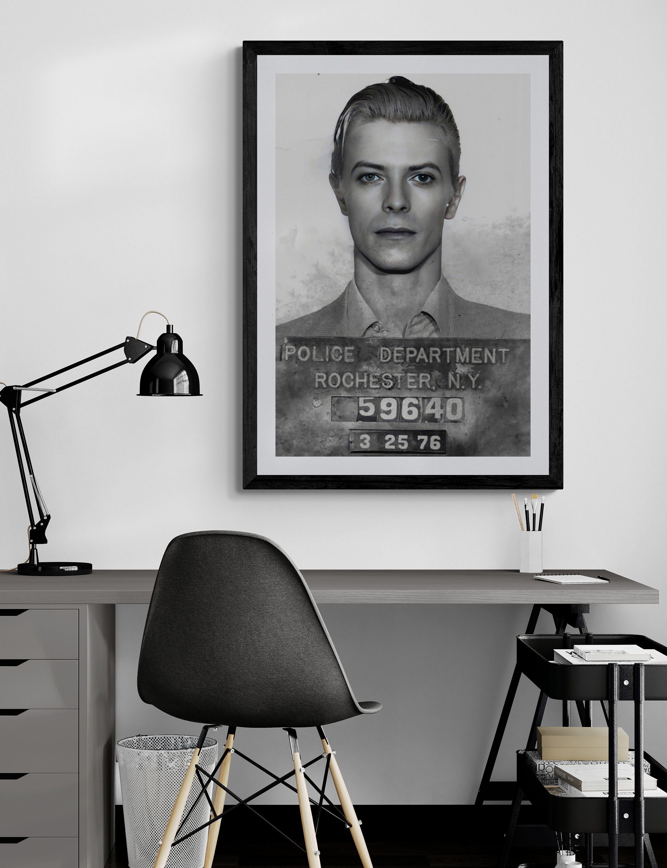 Mug Shot Poster Size Prints of David Bowie Large Print or Canvas Wall ...