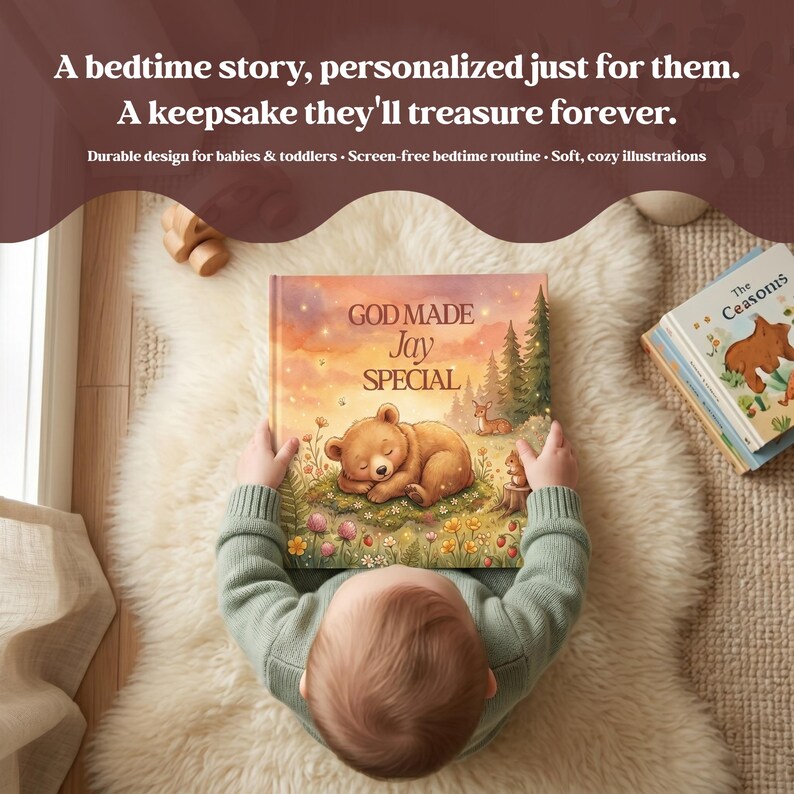 Personalized Baby Book With Name, Custom Storybook for Newborn, Baptism ...