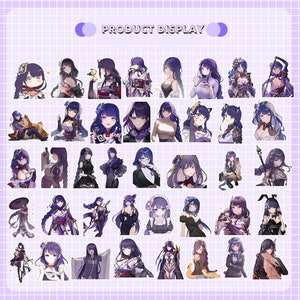 Genshin Impact 120 Assorted Shogun Raiden Sticker Packs, Genshin Impact ...