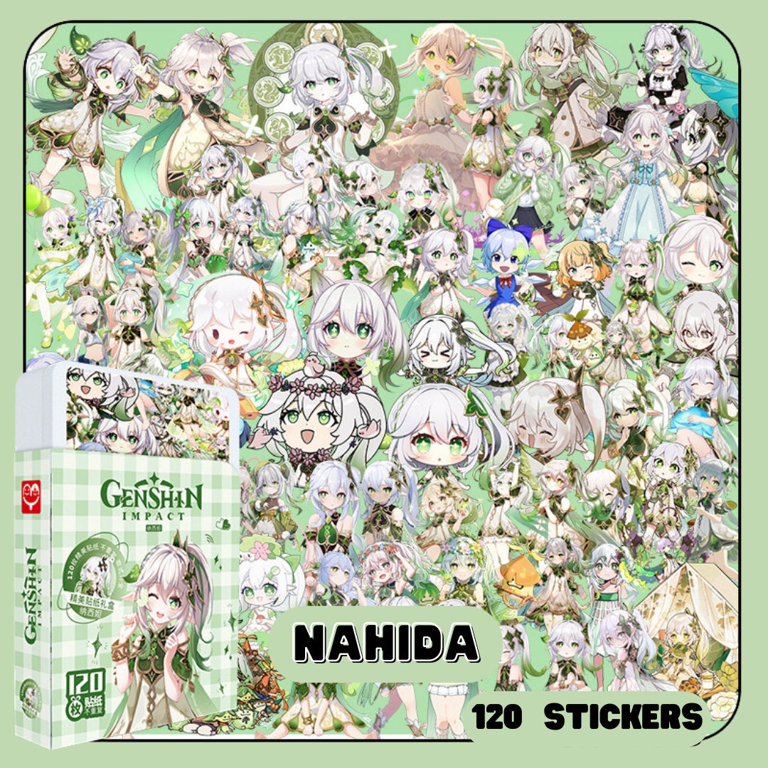 Genshin Impact 120 Assorted Nahida Sticker Packs, Genshin Impact Nahida ...