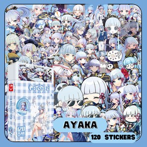 Genshin Impact 120 Assorted Ayaka Sticker Packs, Genshin Impact Ayaka ...