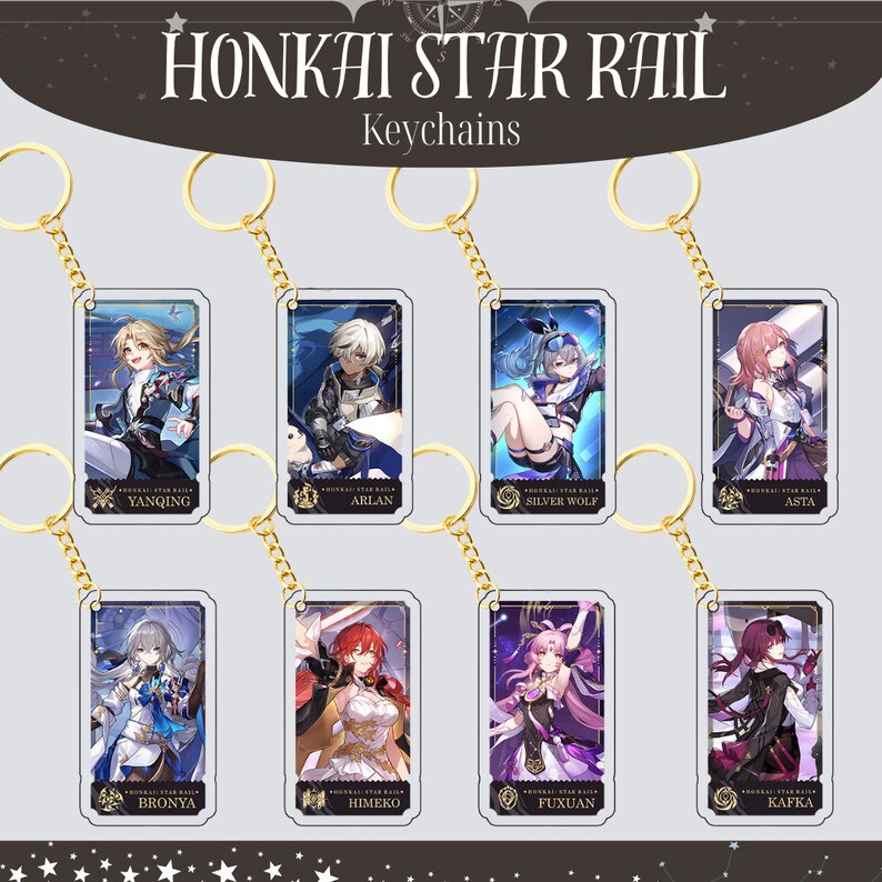 Honkai Star Rail Keychains Honkai Star Rail Key Charms - Etsy Israel
