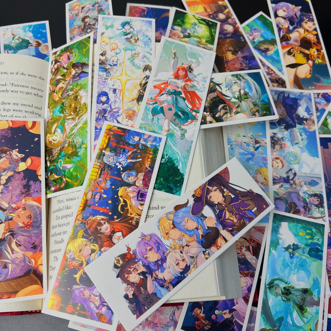 New Genshin Impact Paper Bookmark, Genshin Impact 2023 Paper Bookmarks ...
