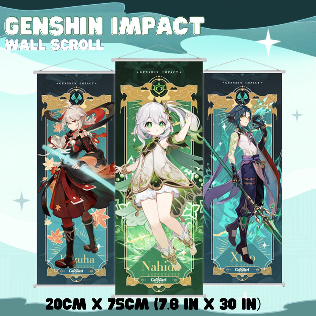Genshin Impact Wall Scroll, Genshin Impact Wall Banner, Genshin Impact ...