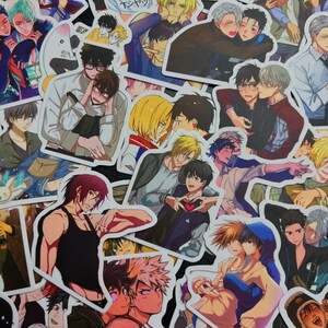 Anime Yaoi Stickers, 1-50 Assorted Anime BL Stickers, Anime Lgbtq ...