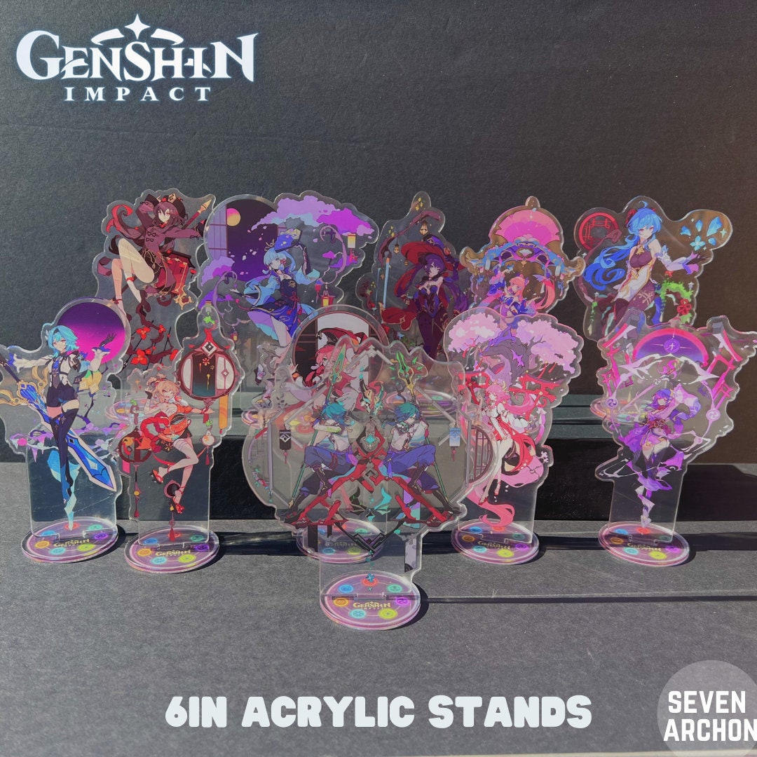 Genshin Impact Pretty Acrylic Stands, Genshin Impact 6in Standee ...