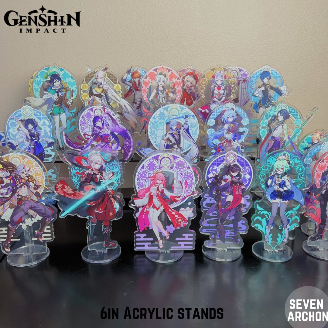 Genshin Impact Standee Part 2, Genshin Impact 6in Character Acrylic ...