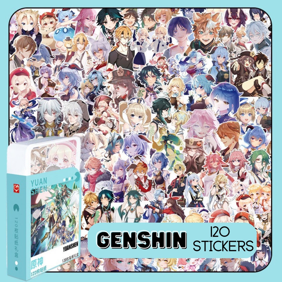 Genshin Impact 120 Assorted Sticker, Genshin Impact Character Stickers ...