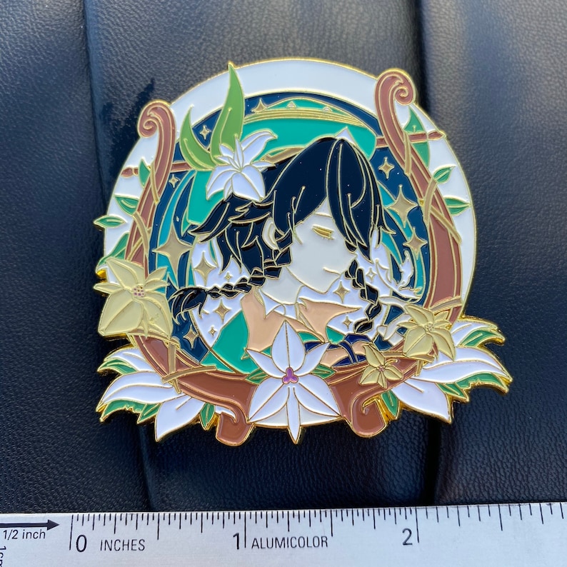 Genshin Impact Enamel Pin Genshin Impact Large Enamel Pins Etsy