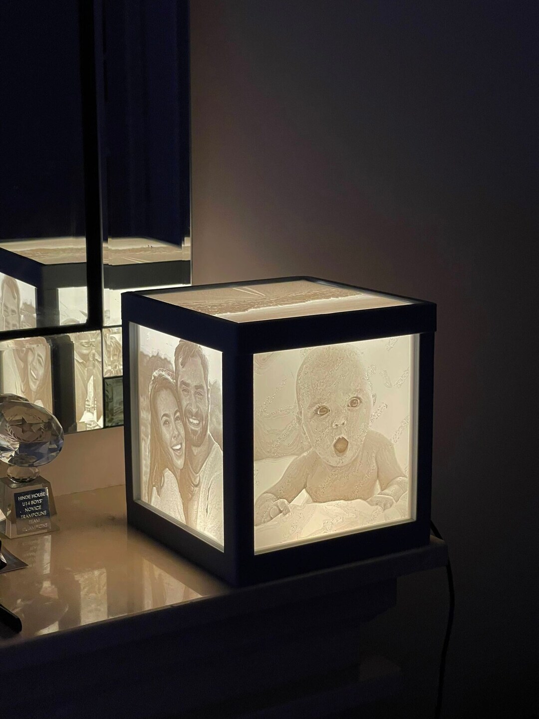 Memory Box With Custom Photos Handmade Gift Light Box Personalised ...