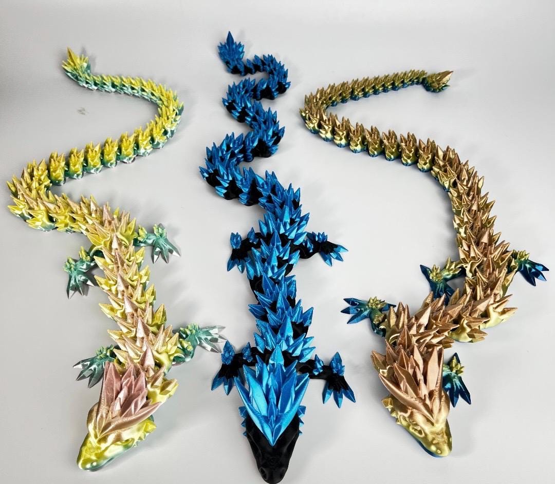 Articulated Dragon Toy 3D Print | Flexi Fidget Dragon Figurine ...
