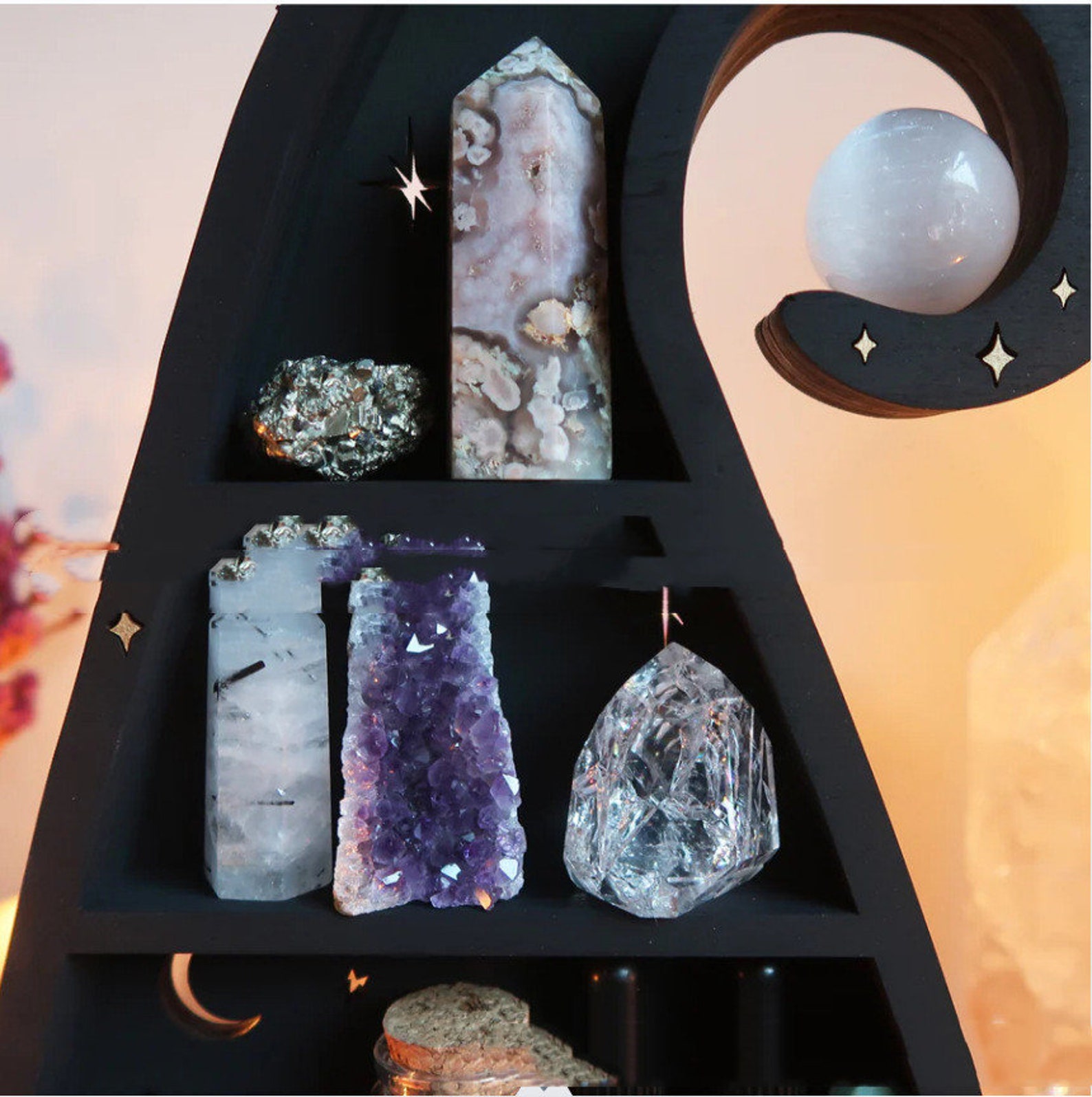 Witch Hat Crystal Shelf Tabletop Storage Makeup Storage Stylish ...