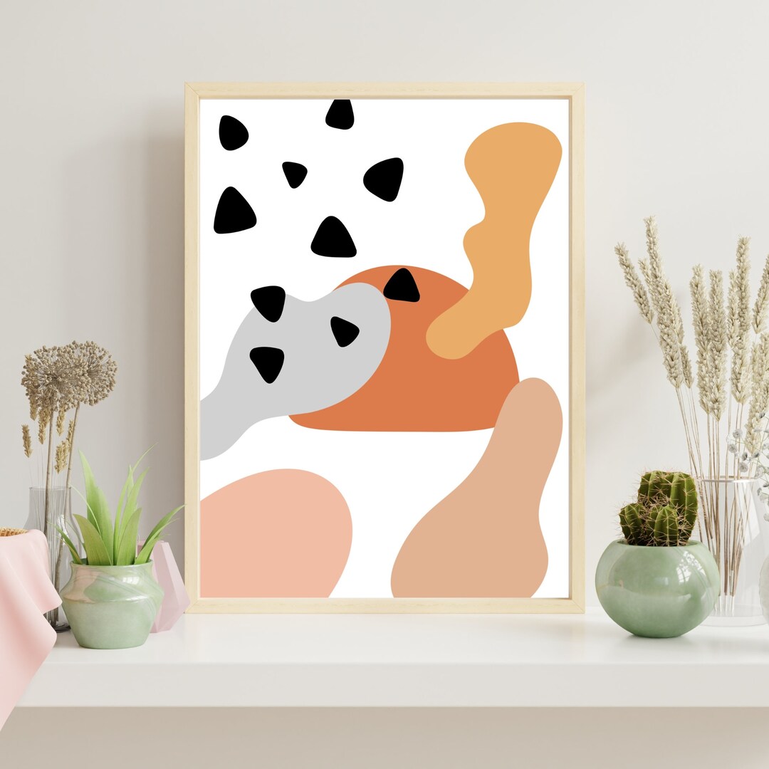 Abstract Boho Art Work, Boho Printable Wall Art, Bohemian Art Work ...