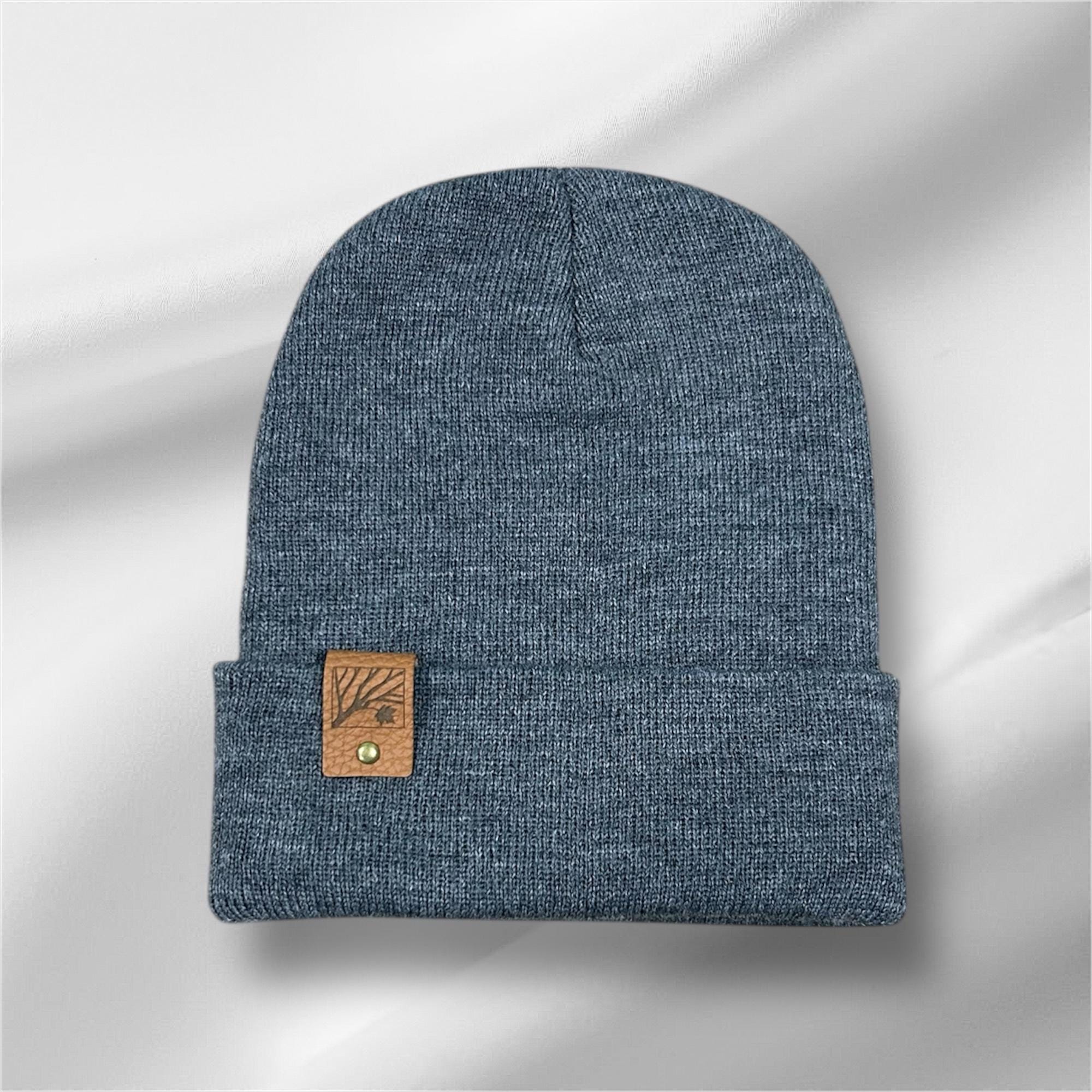Custom Leather Hat Tags – Fold-over Logo Tags for Beanies, Apparel ...
