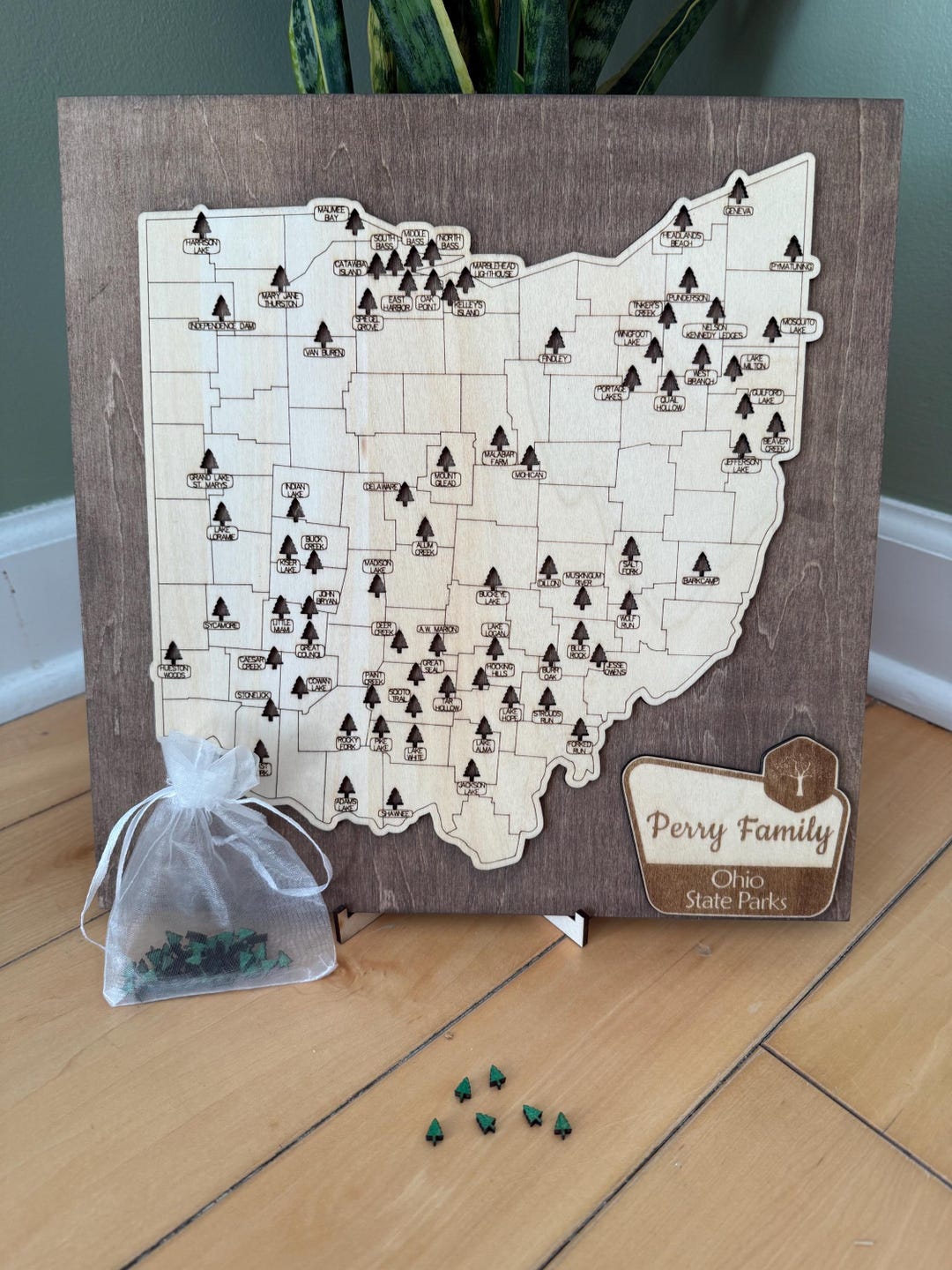 Ohio State Parks Map – Laser Engraved Wood Wall Art – Personalized ...