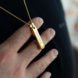 Engraved Necklace for Men Personalised Name Necklace Gift - Etsy UK
