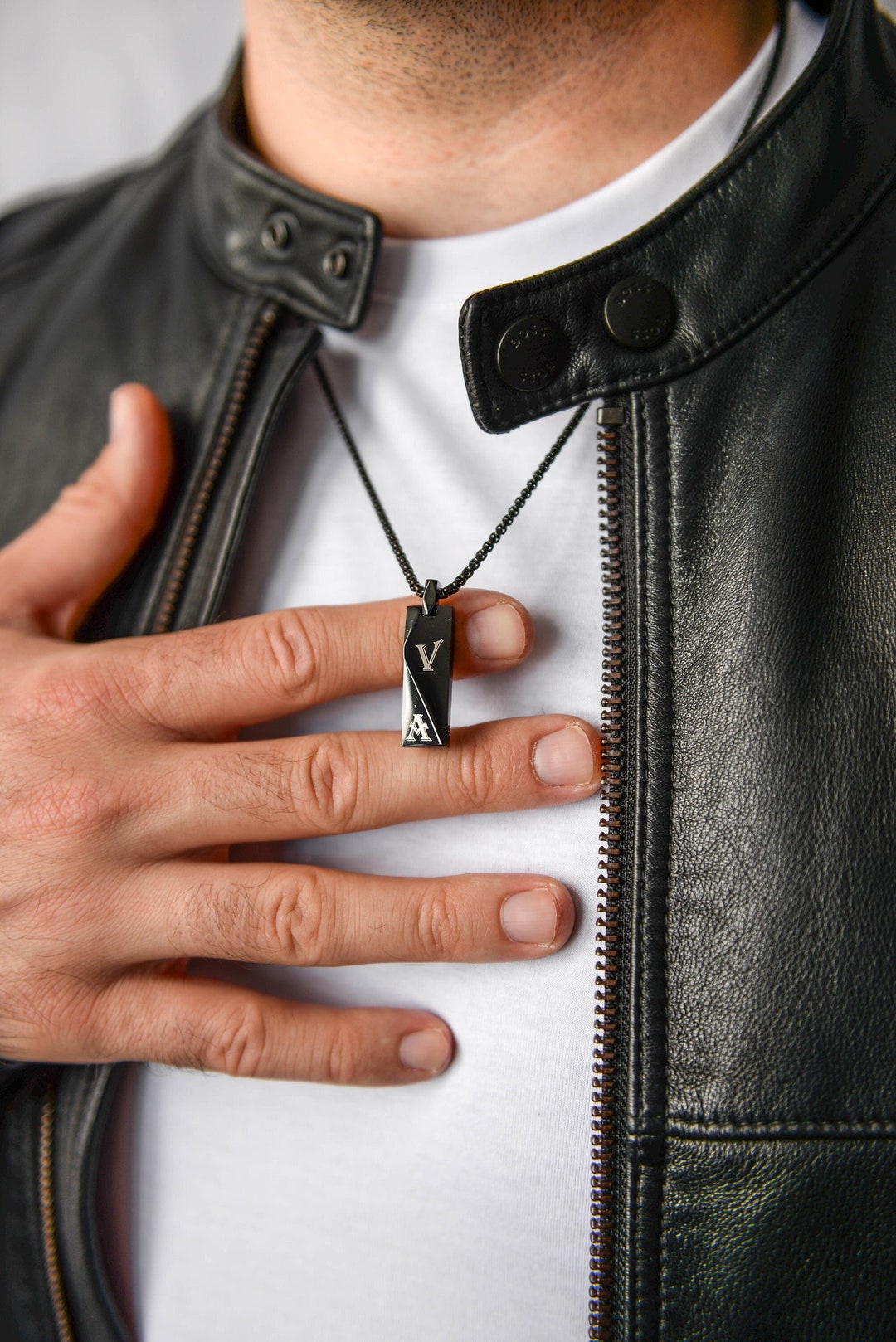 Personalized Name Necklace for Men, Men's Stainless Steel Necklace ...