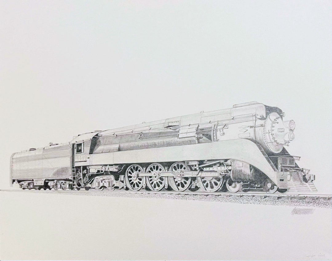 Photorealistic Graphite of Southern Pacific GS-4 Daylight Steam ...