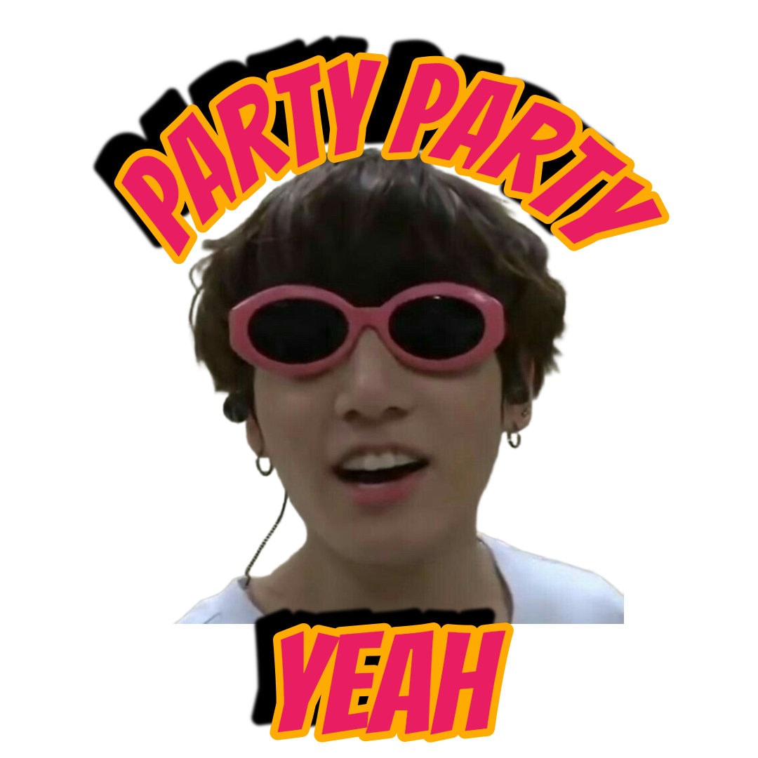 Jungkook Party Party Yeah Sticker - Etsy