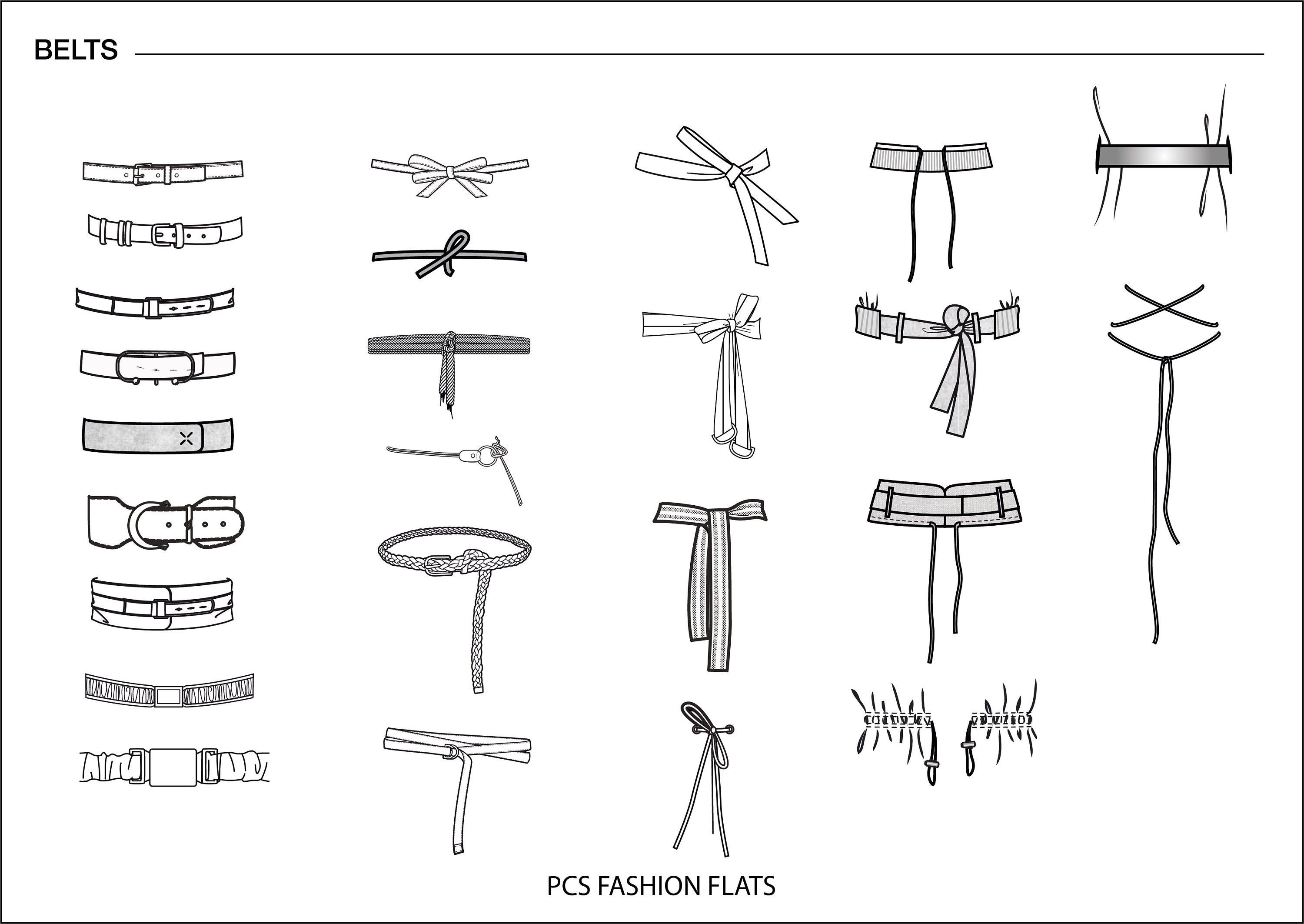 Belt Flat Vector, Belts Templates, Belts Ai Drawing, Belts Bundle, Belt ...