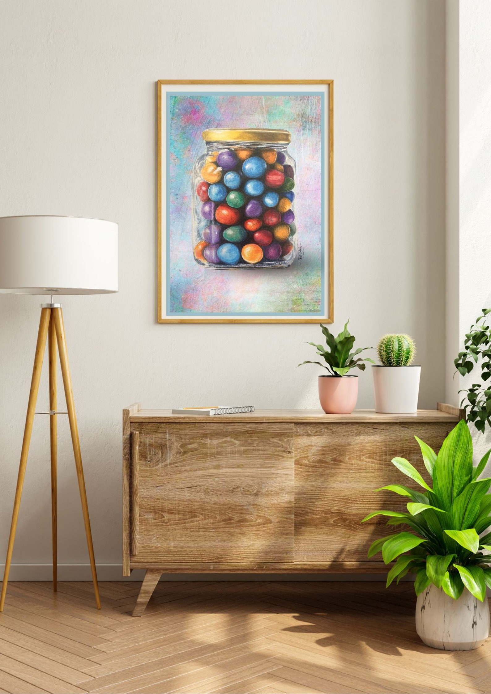 Colourful Candy Sweetness in a Jar Artwork - Etsy