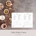 Simple Cafe Order Form - Etsy