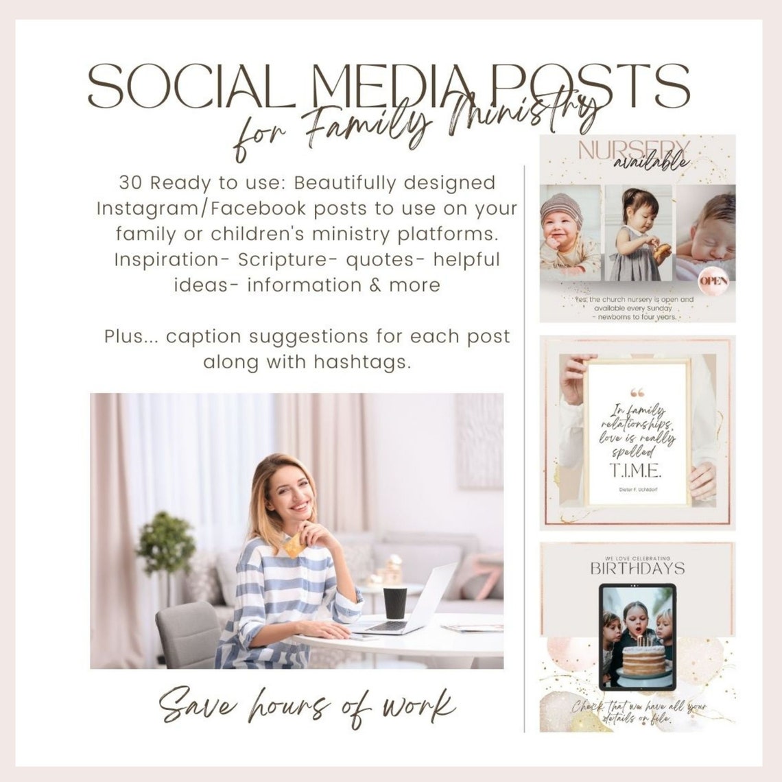 Social Media Content for Family Ministry Pack One - Etsy