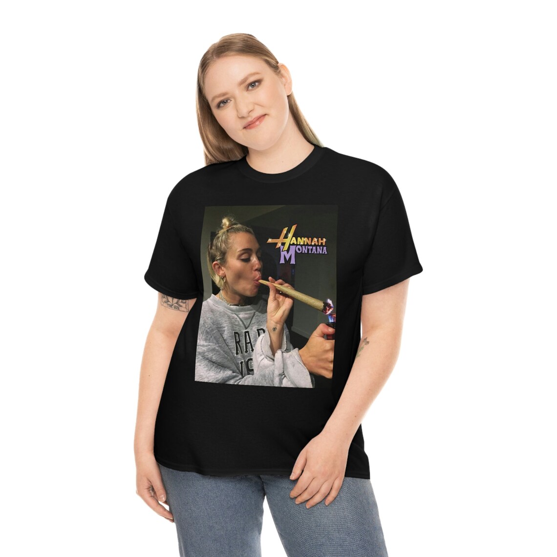 Miley Cyrus/hannah Montana Funny Smoking Unisex Tee - Etsy