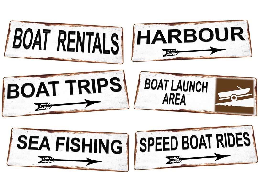 Harbour and Boat Trips Metal Signs - Etsy