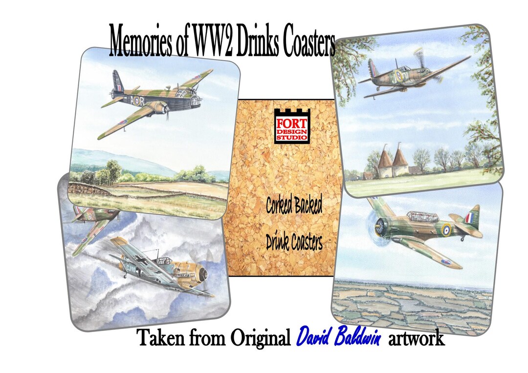 Military WW2 Drinks Coaster, Spitfire Drinks Coaster WW2 Coaster Gift ...