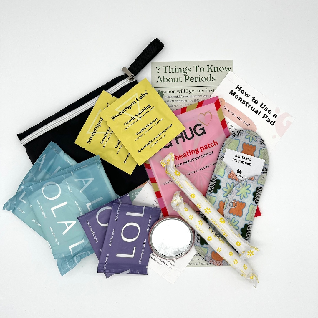 First Period Kit: Menarche Sampler | Period Kit for Girls | Period ...