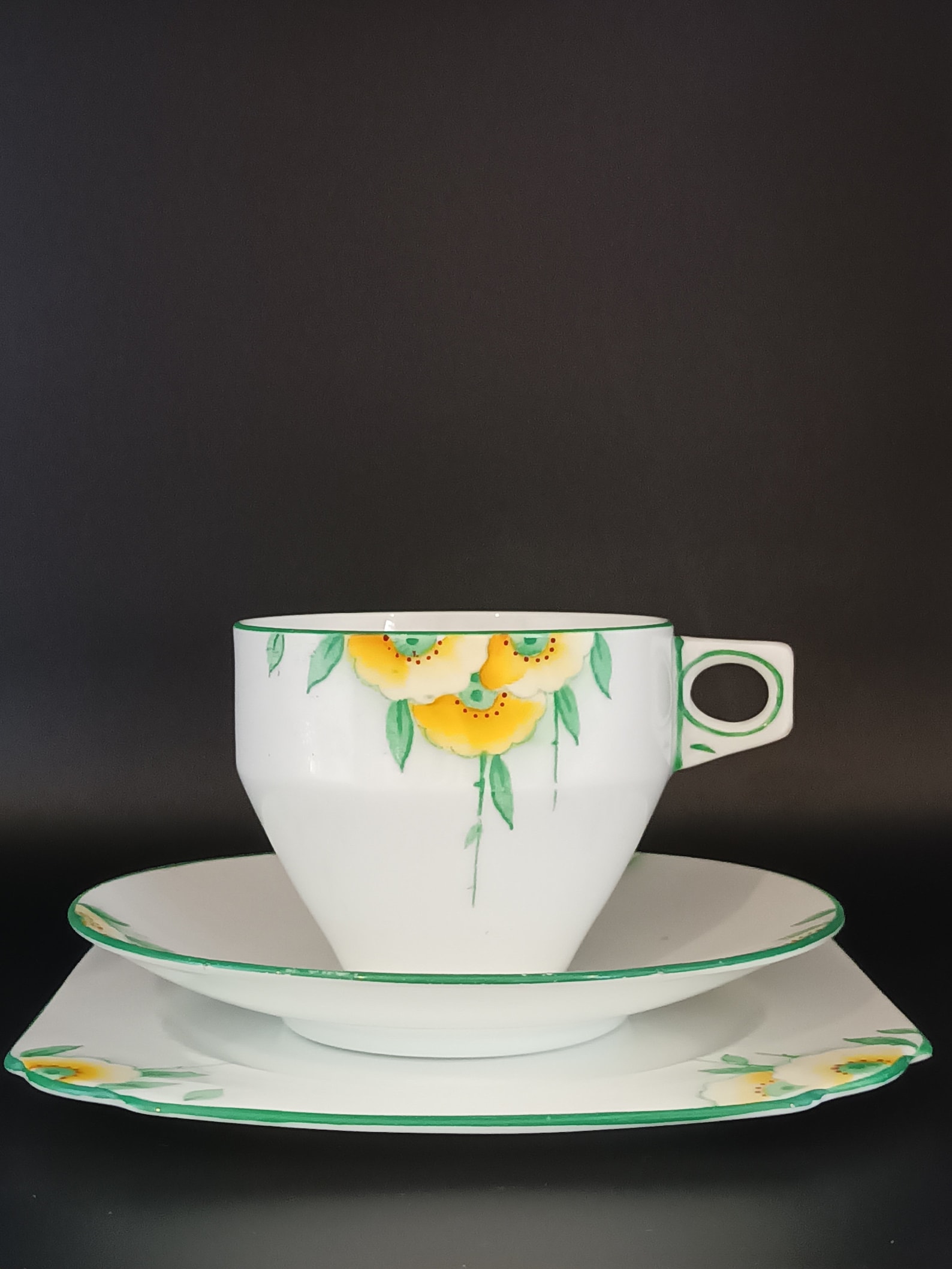 Beautiful Rare Vintage Art Deco Trio Tea Set .teacup, Saucer and ...