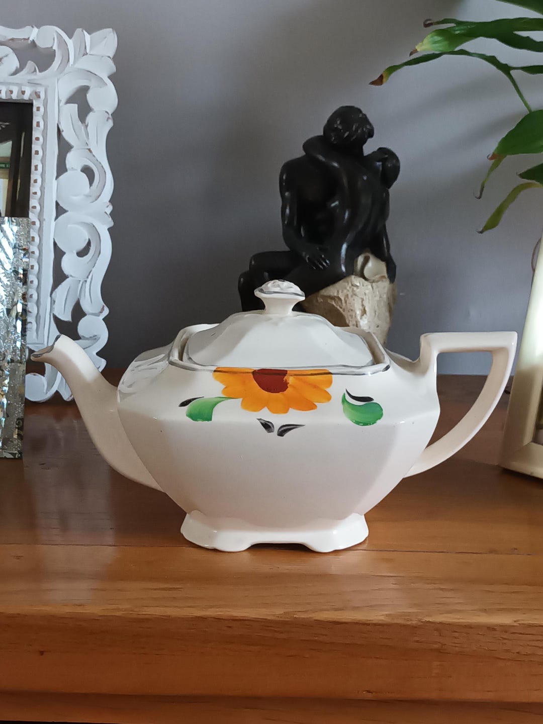 Beautiful Rare Hand Painted Floral Art Deco Royal Ivory John Maddock ...