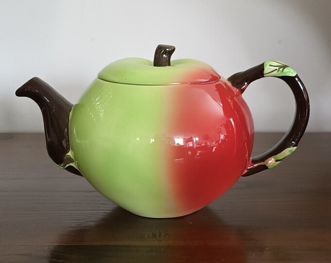Beautiful Vintage Carlton Ware English Ceramic Apple Shaped Teapot ...