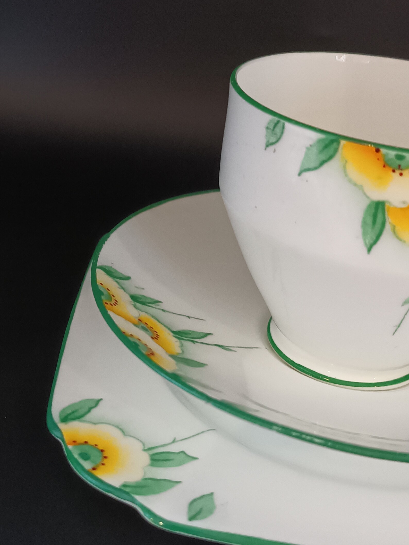 Beautiful Rare Vintage Art Deco Trio Tea Set .teacup, Saucer and ...
