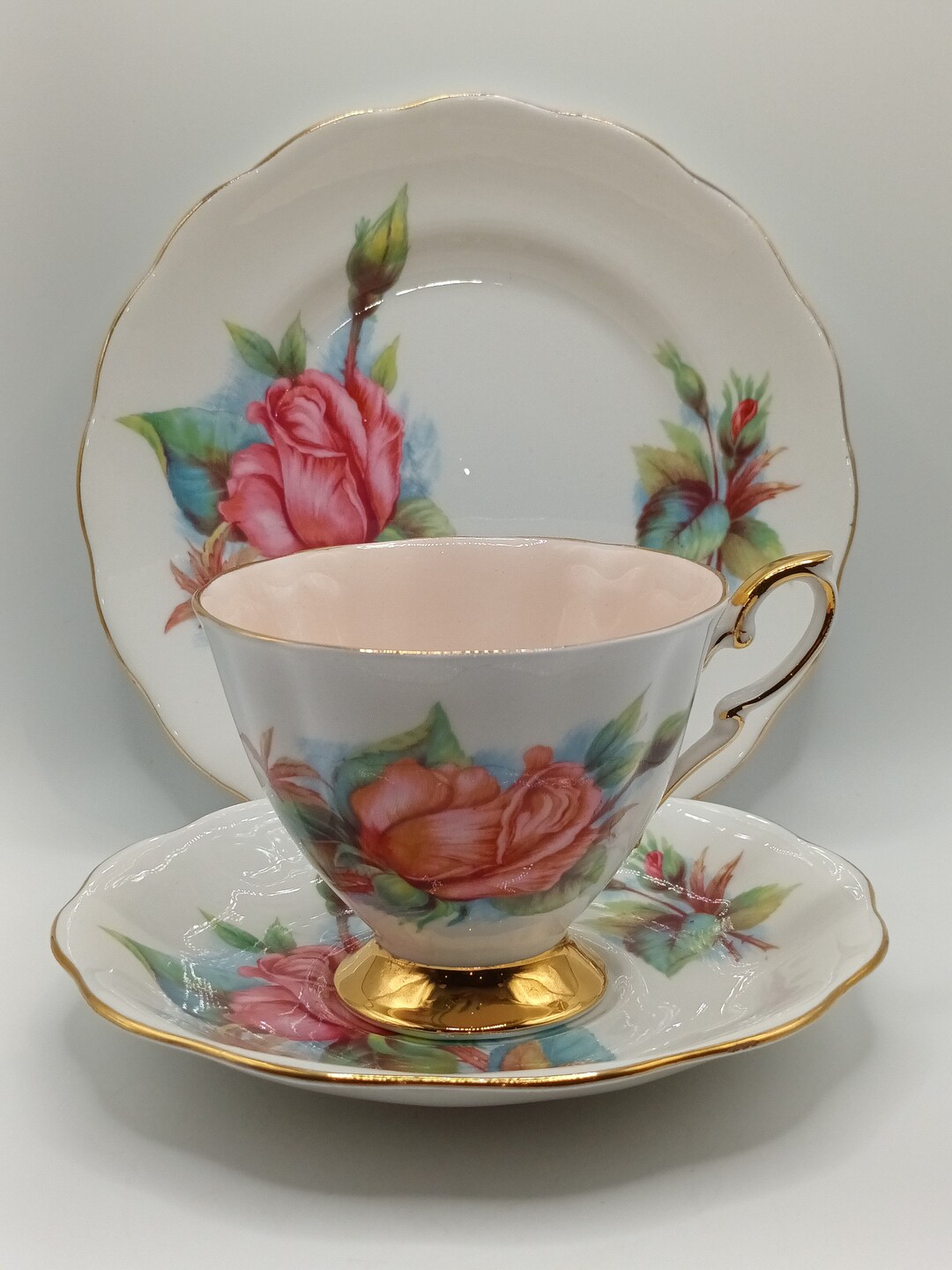 Beautiful Rare Vintage Royal Standard China Wheatcroft Roses ...