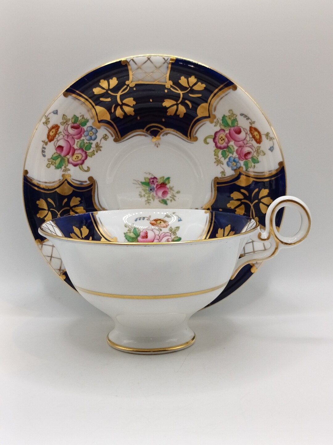 Fabulous Rare Radfords Fenton Bone China Teacup and Saucer Cobalt Blue ...