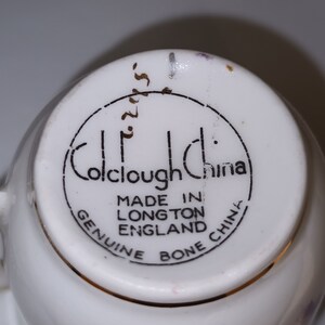 4 Gorgeous Vintage English Bone China Demitasse Cups and Saucers .made by Colclough China C1930s ...