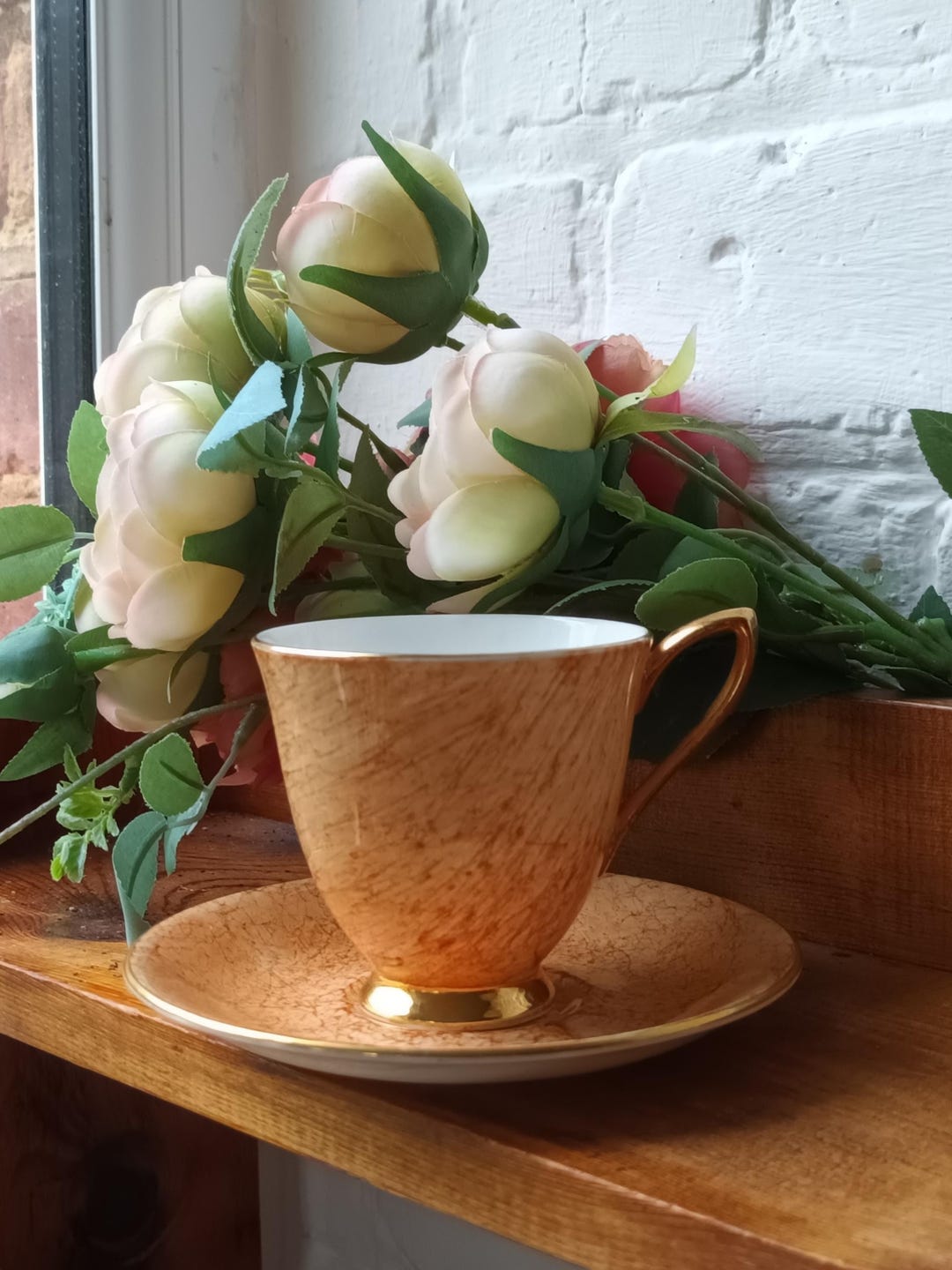 Beautiful Vintage Royal Albert Orange "gossamer" English Bone China Tea ...